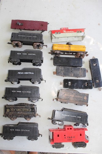 16 Marx Trains Freight Cars Group Tenders, Tank, Caboose, Flats | eBay