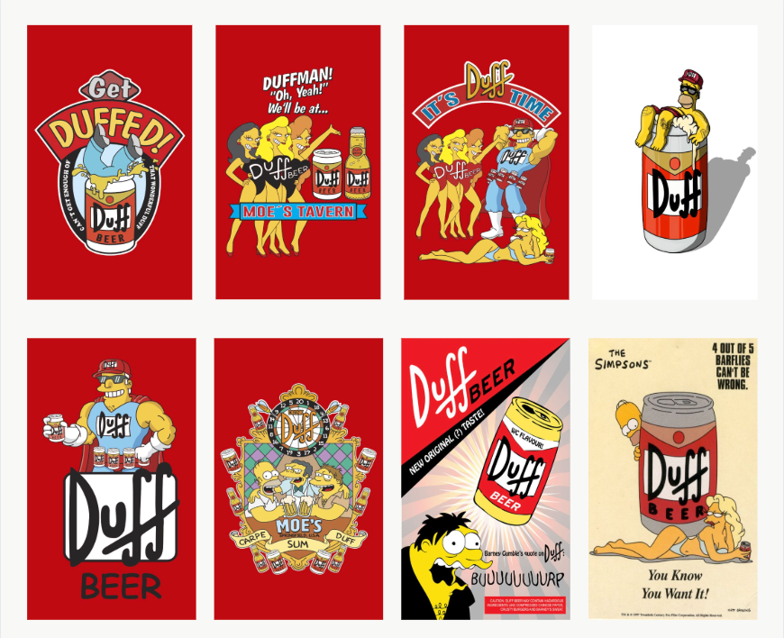 Duff Beer Flag - Simpsons Banner Cartoon Parody - All Sizes -Choose ...