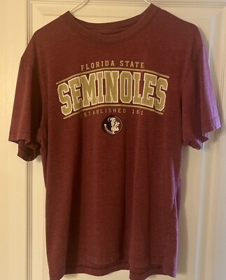 Florida State University Medium Garnet Short Sleeve T-Shirt FSU ...