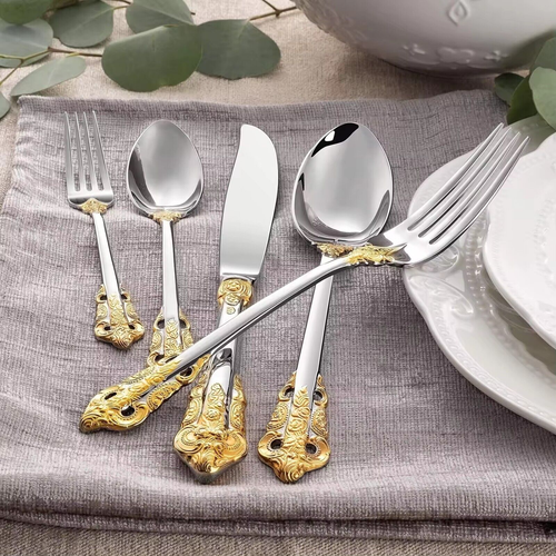 Luxury 30 Pieces Silverware Set, Royal Flatware Set Premium 304 ...