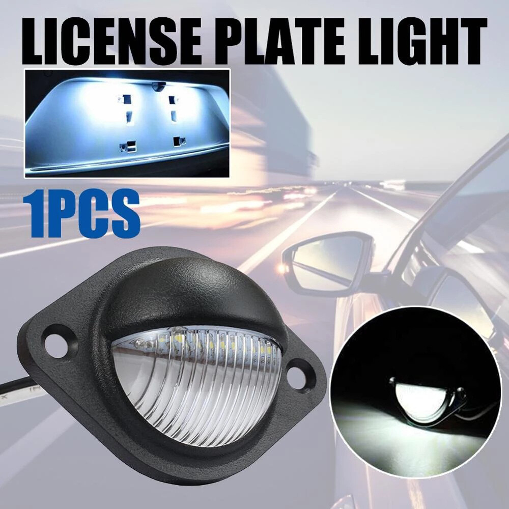 1Pcs 12V LED Number License Plate Light LED Round License Plate Light ...