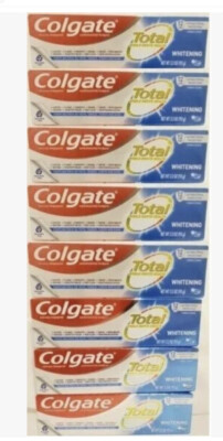 (8) Colgate Total LOT WHITENING Gel Toothpaste EXP 2024 Tooth Paste 3.3 ...
