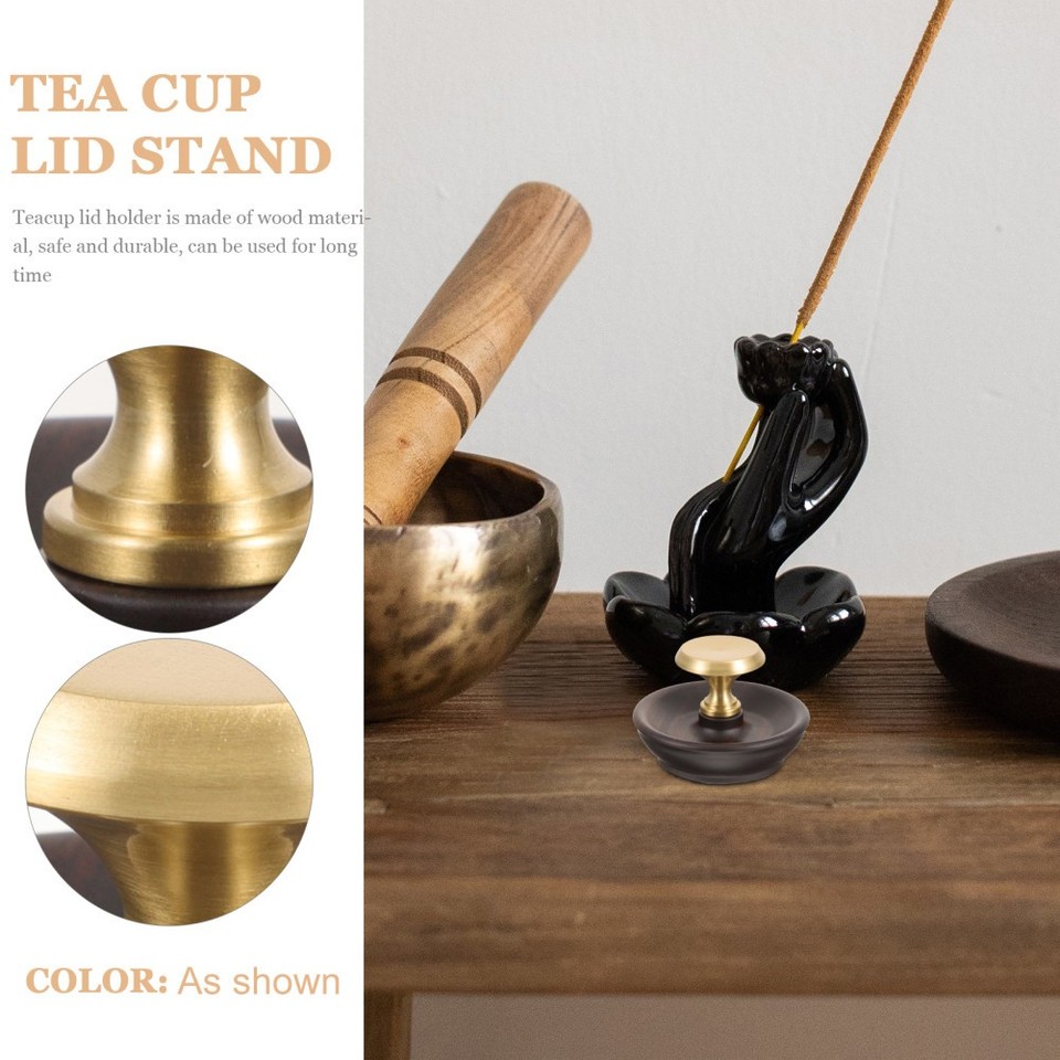 Tea Pot Lid Holder Wooden Tea Cup Lid Holder Decorative Tea Cup Lid ...