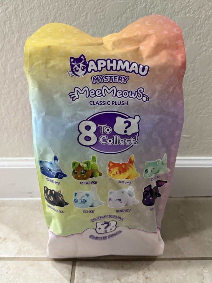 Aphmau MeeMeows 11" RARE Mystery Plush Elemental LIGHT CAT - SEALED ...