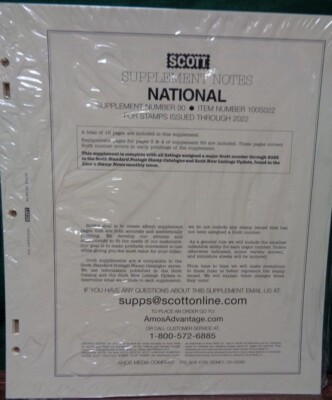 SCOTT National 2022 US Stamp album supplement # 90 NEW 100S022 | eBay