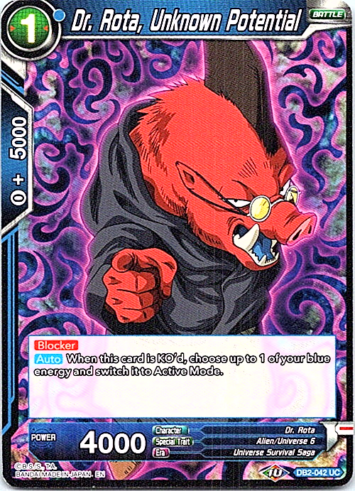 Dr. Rota, Unknown Potential DB1-042 UC Dragon Ball Super TCG Card Light ...