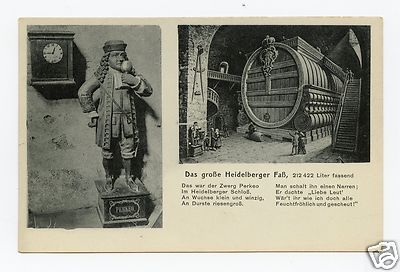 Largest Wine Barrel & Court Jester Zwerg Perkeo at Heidelberg, Germany ...