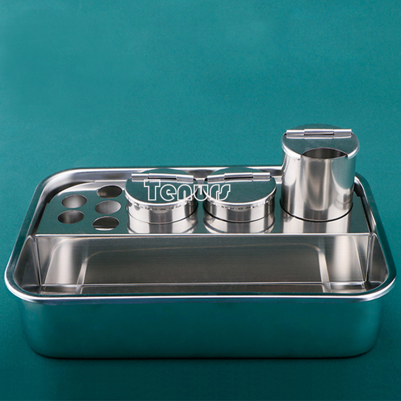 1set Dental Stainless Steel Dental Instrument Storage Box Lab ...