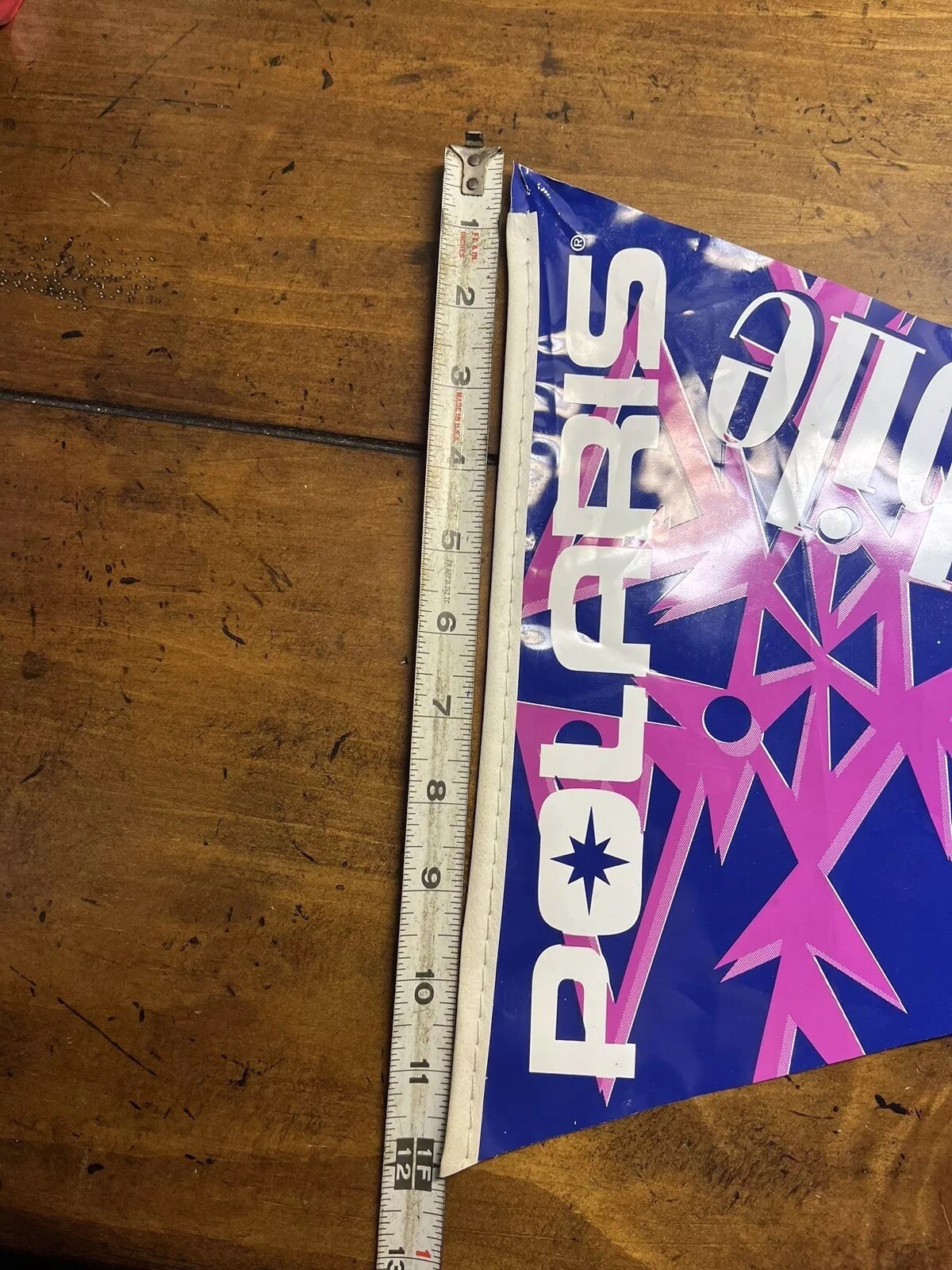 Vintage Polaris Snowmobile Racing Flag Pennant Flexible Outdoor Plastic ...