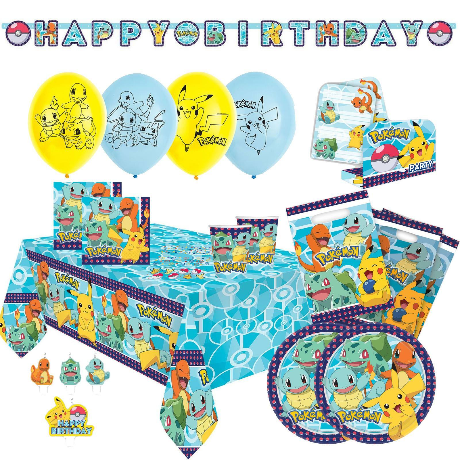 Pokémon Birthday Party Tableware Table Set Picnic Kids Detective ...