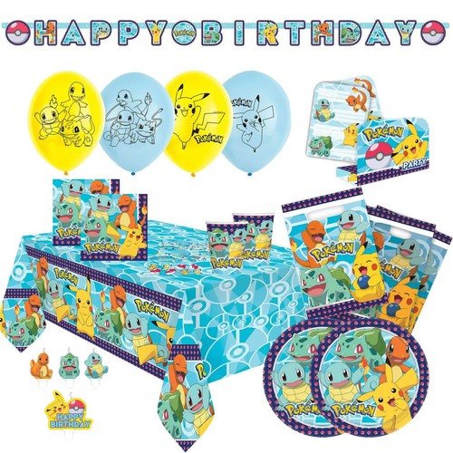 Pokémon Birthday Party Tableware Table Set Picnic Kids Detective ...