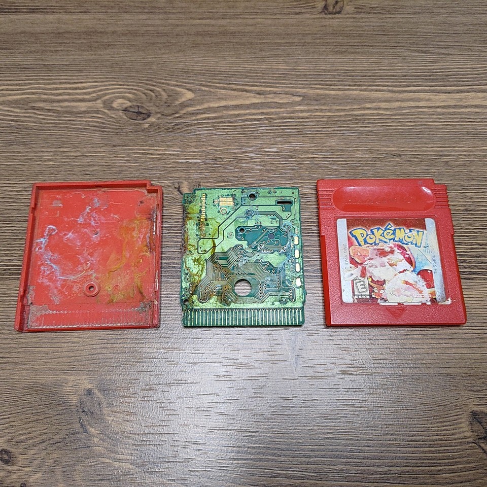 Damaged Pokemon Red Game Boy Cartridge Only | eBay