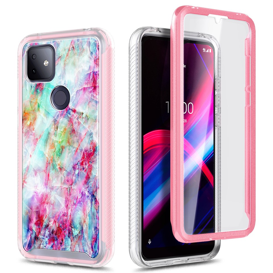 For T-Mobile REVVL 4/Revvl 4+/5G Ultra Slim Marble Protector Phone ...