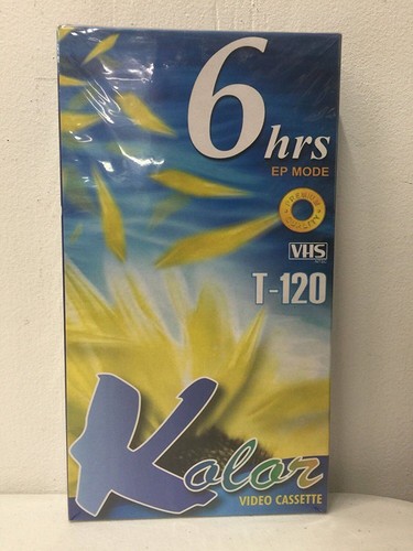 New Blank Kolor VHS Tape 6 Hours EP Mode, T-120 Video Cassette NTSC ...