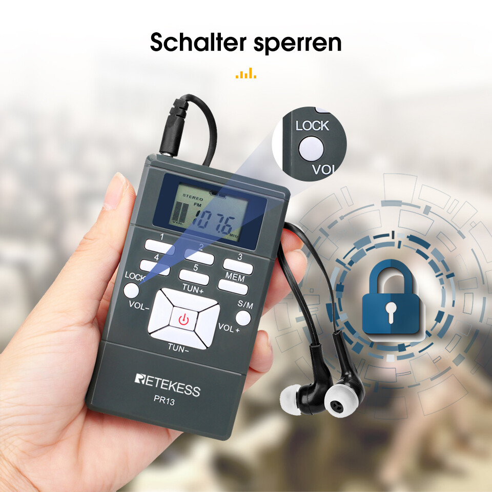 Retekess FT11-PR13 Reiseleitersystem 2 FM Sender&48 Empfänger + Storage ...