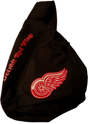 Back/Book Bag Detroit Red Wings Embroidered Winged Wheel Single Sling ...