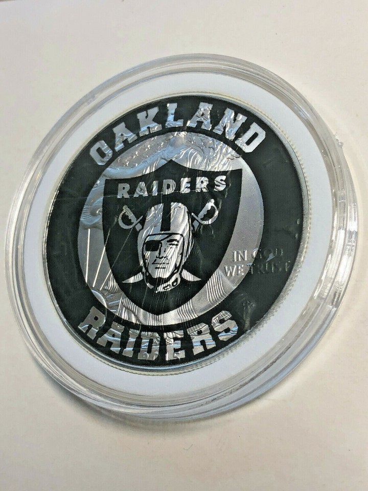 Oakland Raiders - American Silver Eagle 1oz .999 Limited Ed. Silver ...