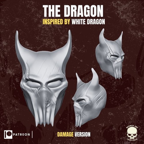 Battle Dmg White Dragon Peacemaker custom head for 4" 6" 7" 12" DC ...