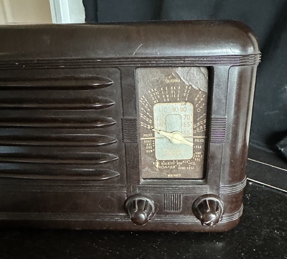 PACKARD BELL Stationized Model 5DA Bakelite Tube Radio "CALIFORNIA ...