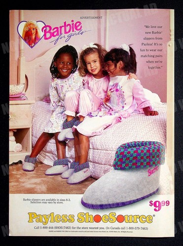 Barbie Payless Girls House Shoe Source 1995 Print Magazine Ad Poster ...