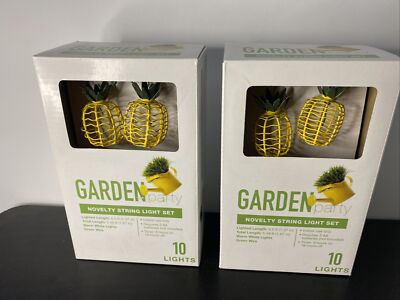 Garden Party Novelty Pineapple String Light Set 4.5 ft. GP45 Lot Of 2 NEW | eBay
