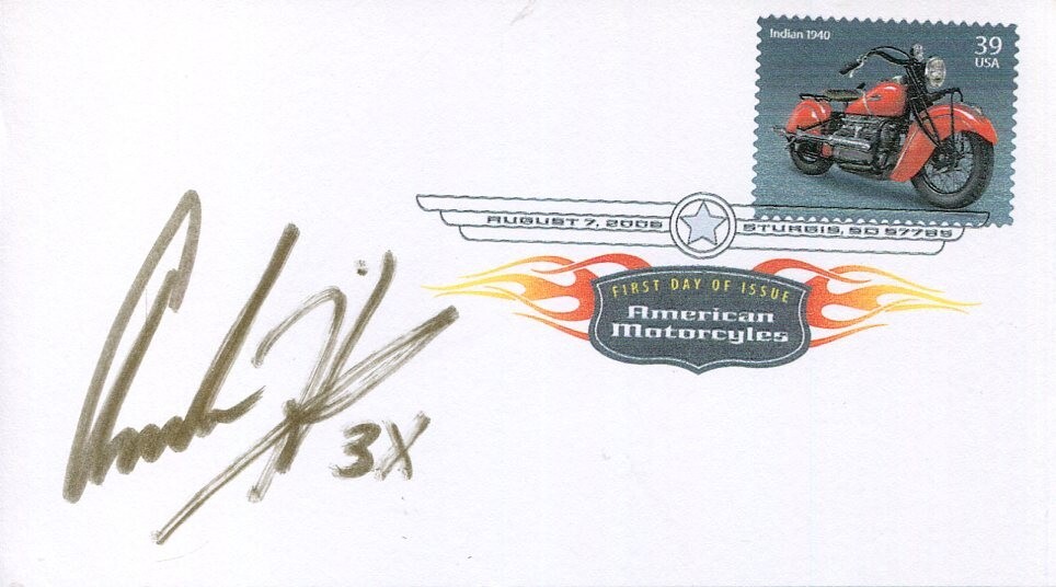 Andrew Hines Motorcycle Racer NHRA Pro Stock Motorcycle Champ Signed ...