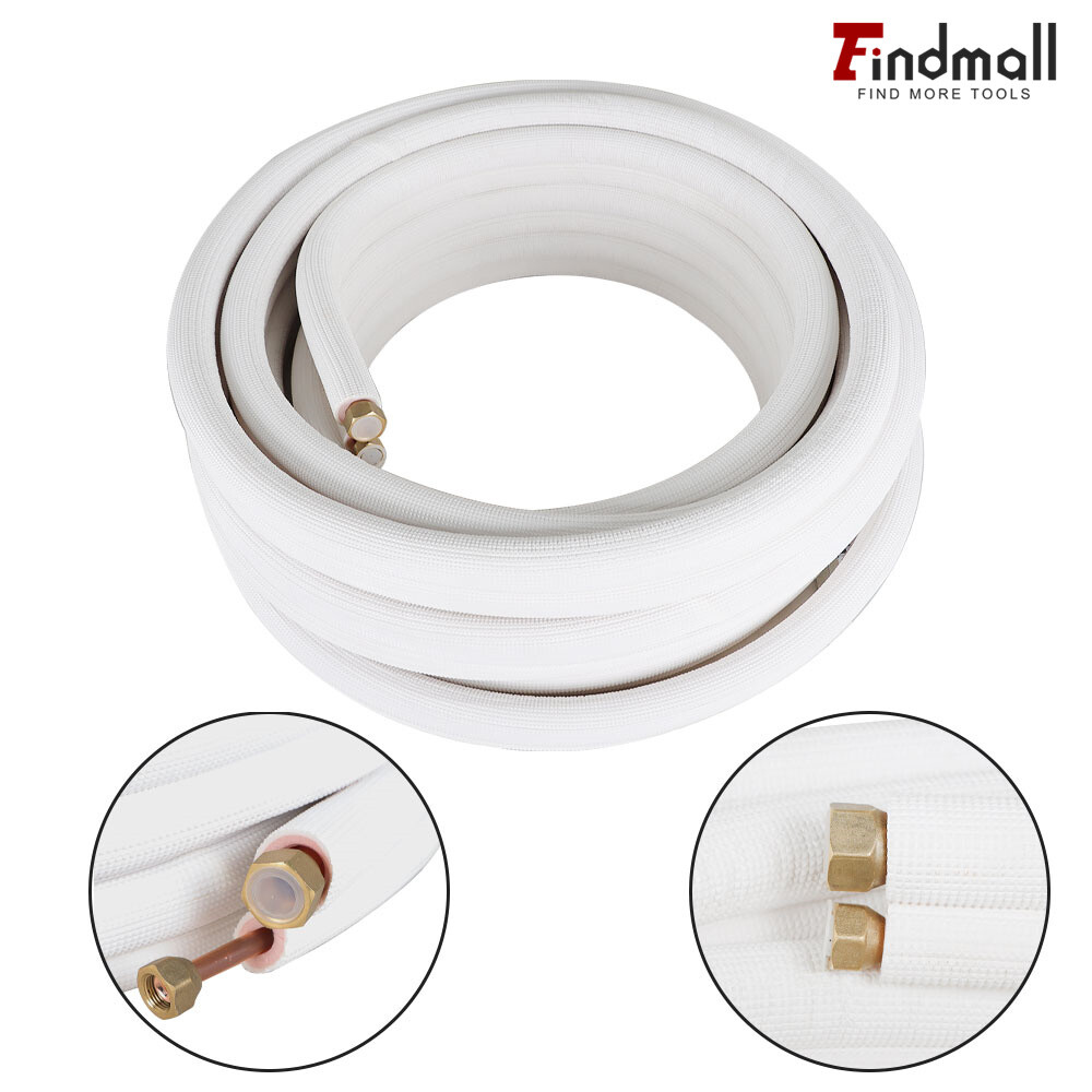 Findmall 50 Feet 1/4" - 3/8" Dia. Install Kit For Mini Split Heat Pump ...