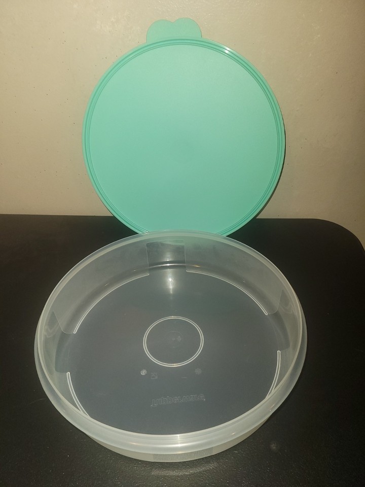 Tupperware 12-inch Round Pie Keeper & Cookie Keeper MINT GREEN and ...