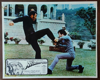 Fred Williamson kicks Nakamura THAT MAN BOLT original 1973 MEX Lobby ...