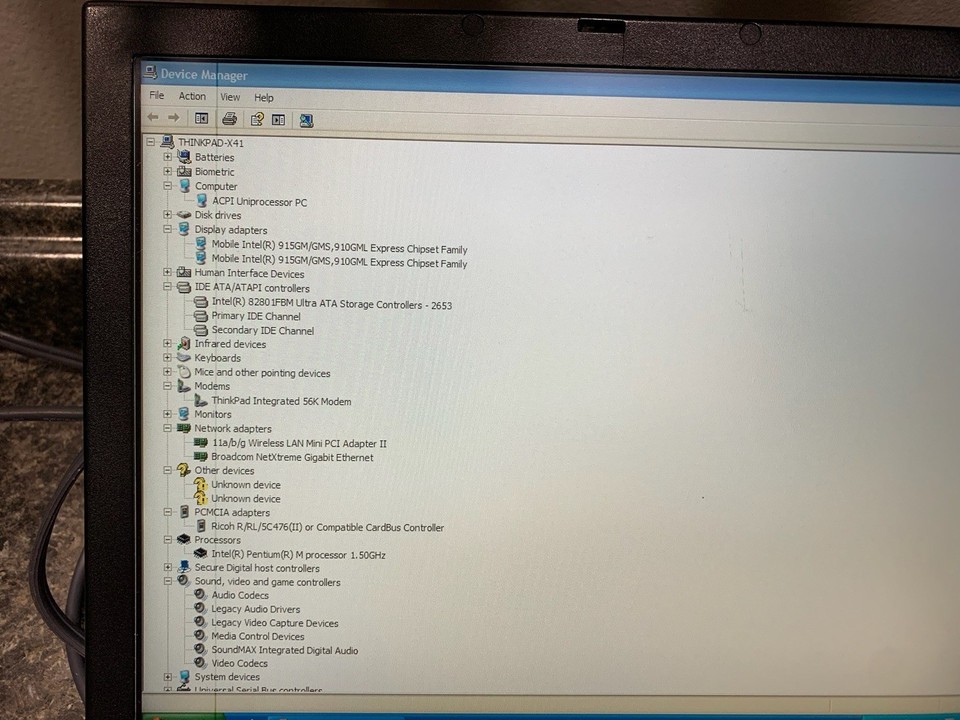 IBM ThinkPad X41 Tablet Intel Pentium M 1.50GHz 512mb RAM 60gb HDD ...