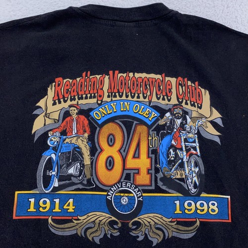 Vintage Reading Motorcycle Club Shirt Mens L/XL Biker 1998 Oley PA | eBay