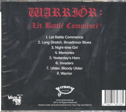 NWOBHM Warrior Let Battle Commence CD Greece No Remorse 2014 official reissue 799471857335 | eBay