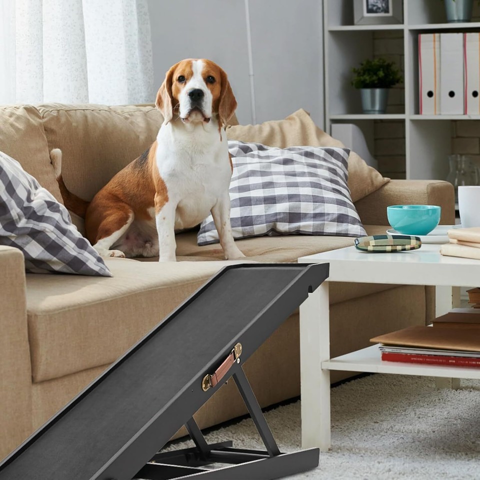 SLSY Foldable Pet Ramp,Adjustable Wood Dog Ramp with 4/5 Adjustable ...