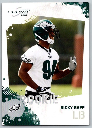 2010 SCORE RICKY SAPP RC PHILADELPHIA EAGLES #381 | eBay