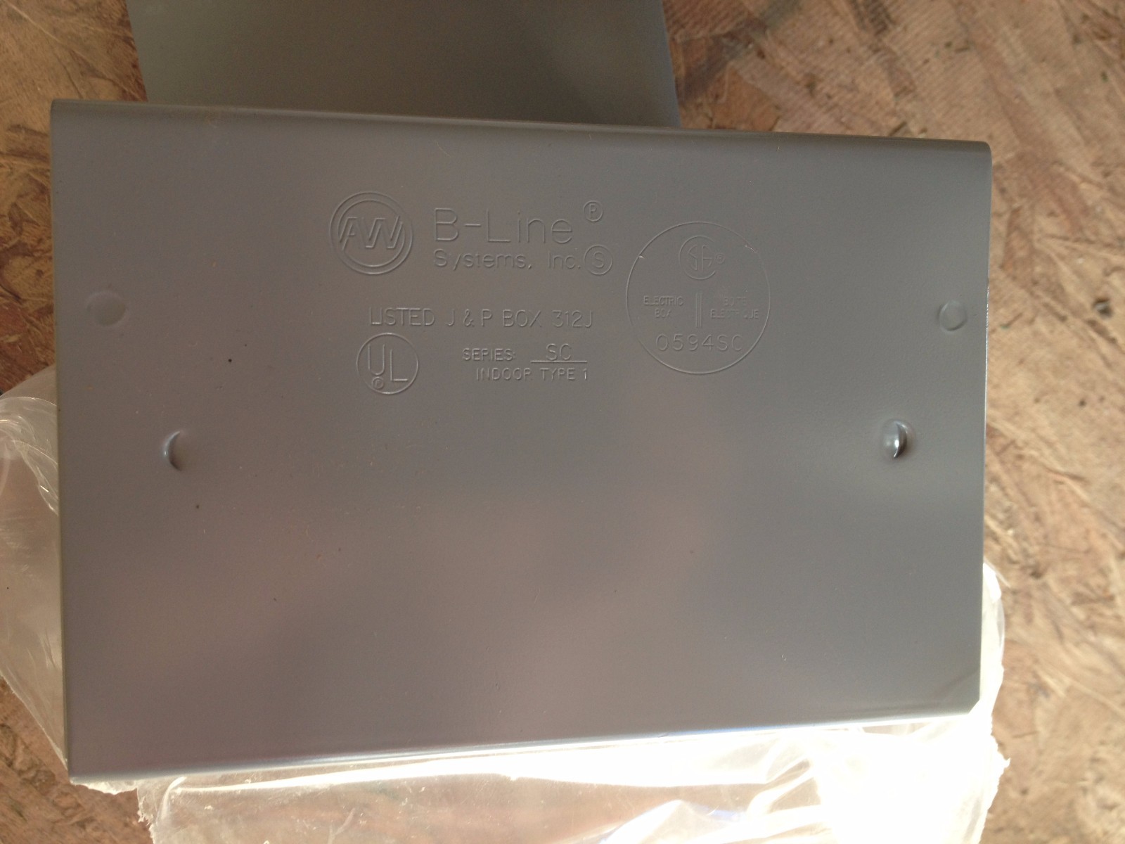 Grey Cooper B-Line 664 SC NK Screw Cover Junction Box 6x6x4" NEW J-BOX ...