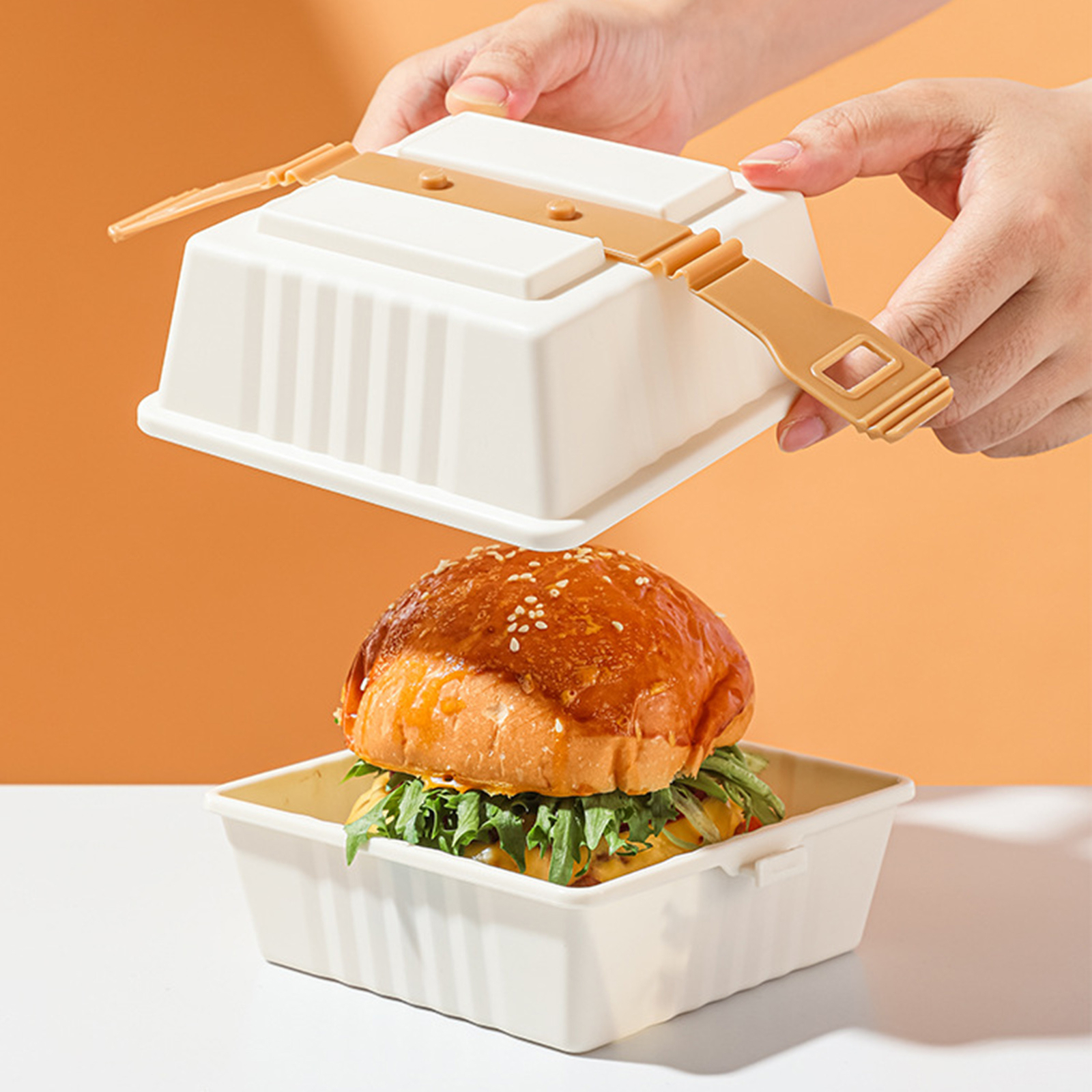Hamburger Packaging Box Leakproof Package Burger Dessert Box Food Meal ...