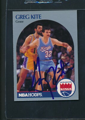1990/91 Hoops #258 Greg Kite Sacramento Kings Signed Auto *A1404 | eBay