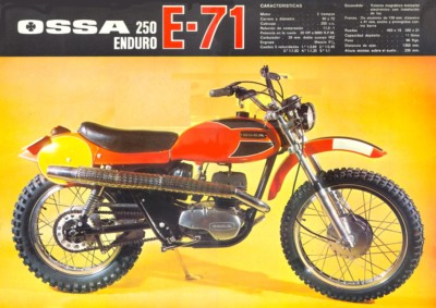 OSSA ENDURO E-71 DECALS COMPLET SET NEW DECALS OSSA ENDURO E71 | eBay