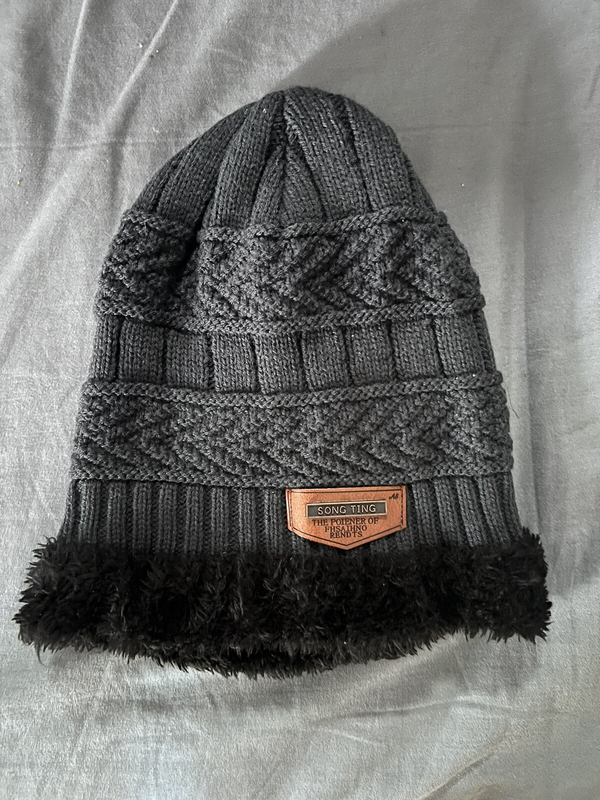 Song ting beanie/ hat black and gray | eBay