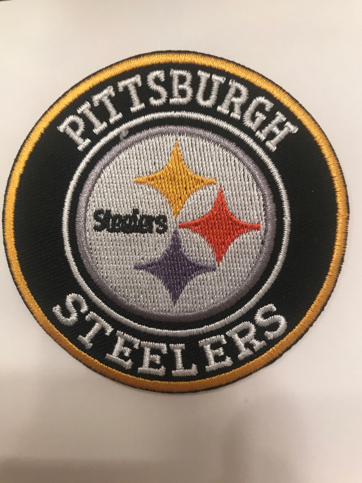Pittsburgh Steelers Embroidered Iron On Patch (Old Stock) 3" x 3" RARE ...