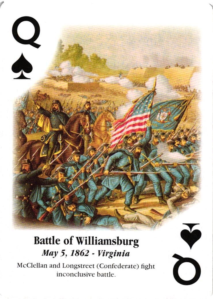 Battle of Williamsburg Virginia Civil War Playing Card | eBay