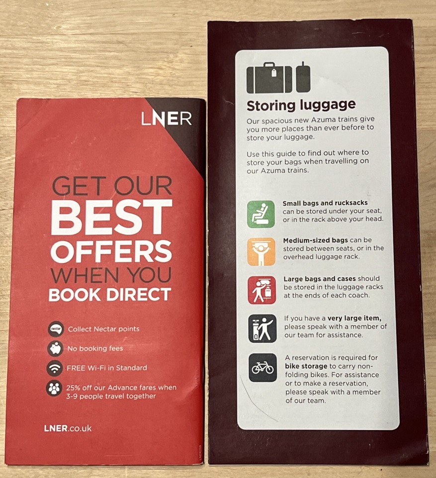 LNER (UK) rail / train service timetable May /Nov 2019 & Azuma Guide ...
