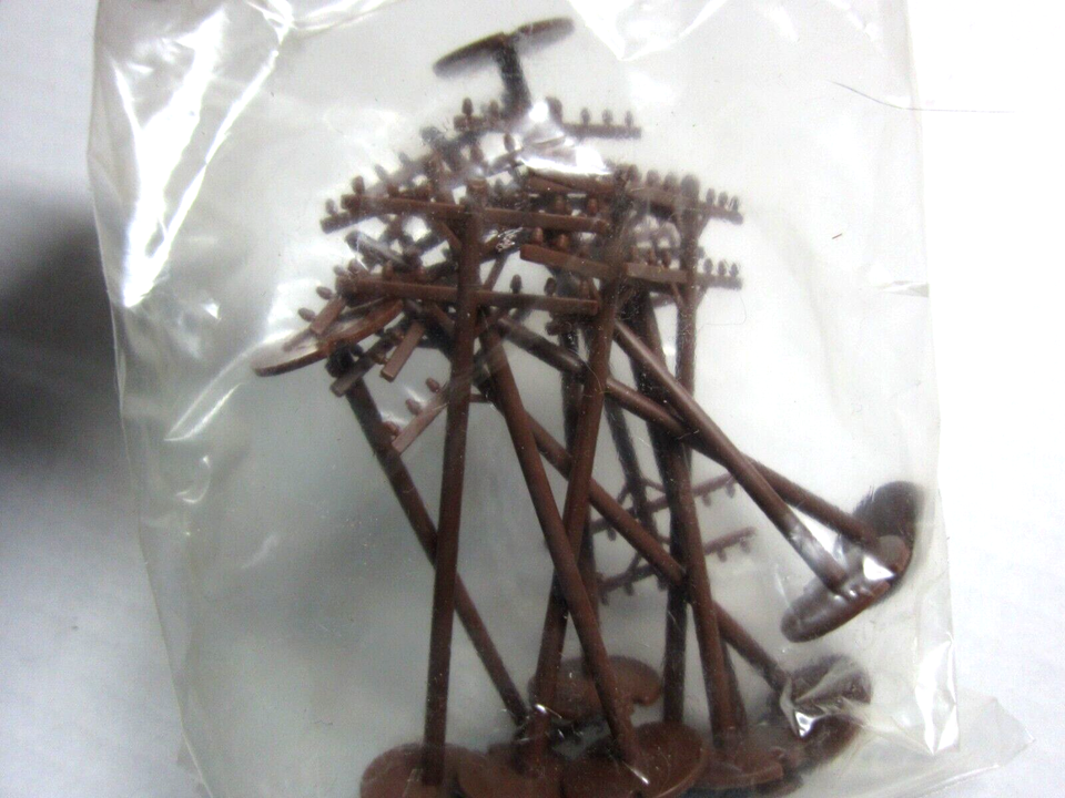 Model Train Railroad Accessories Telephone Poles Signs Gravel Rail ...
