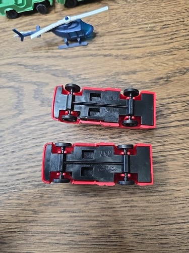 AHM HO Scale Fire Fox Train Set Fire Trucks Helicopter Military Jeep ...