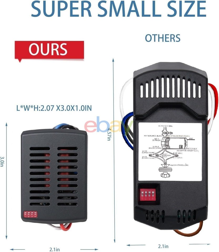 New 35T WiFi Ceiling Fan Remote Control Dimmer Kit For Harbor Breeze ...