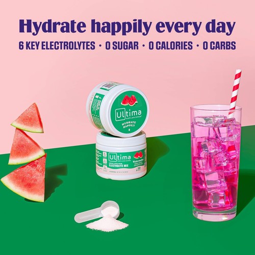 Ultima Replenisher Daily Electrolyte Drink Mix ? Watermelon, 30 ...