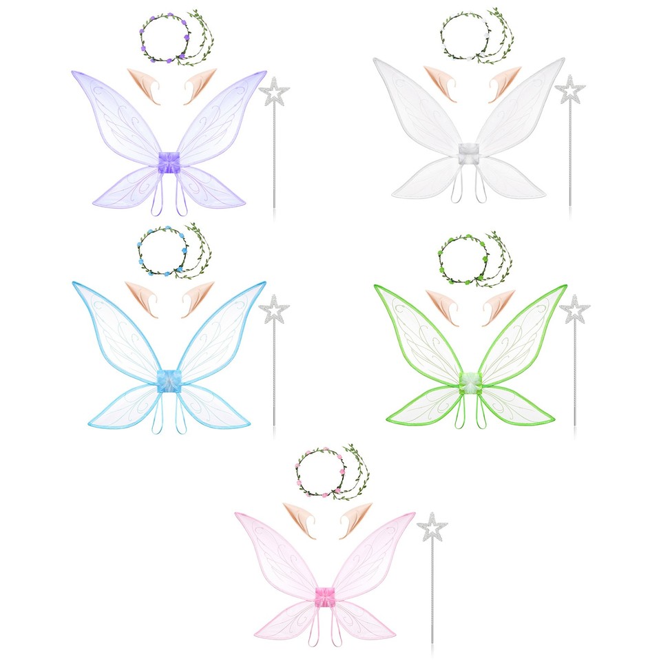 Girls Women Fairy Wings Halloween Cosplay Cosplay Costume Elf Ensemble ...