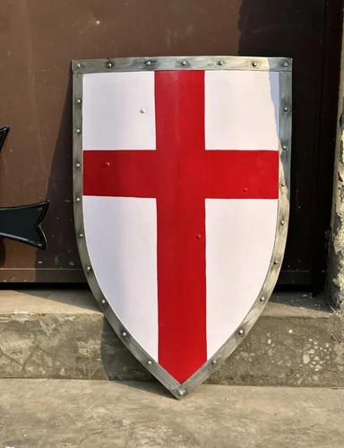Templar Knight Red Cross Shield Medieval Templar Knight Cross Heater ...