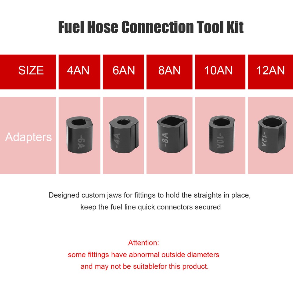 AN4-AN12 Fuel Line Fittings Installation Tool Fuel Hose Repair Tool Kit ...