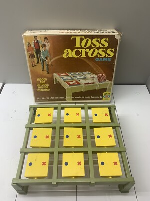Toss Across Game Vintage 1969 Ideal Tic Tac Toe w/Original Box | eBay